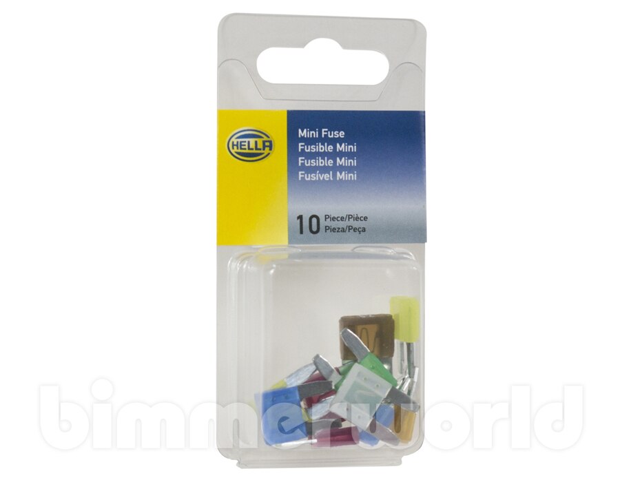 Hella Fuse Assortment Kit, Mini-Flat (ATM) - 10-Piece